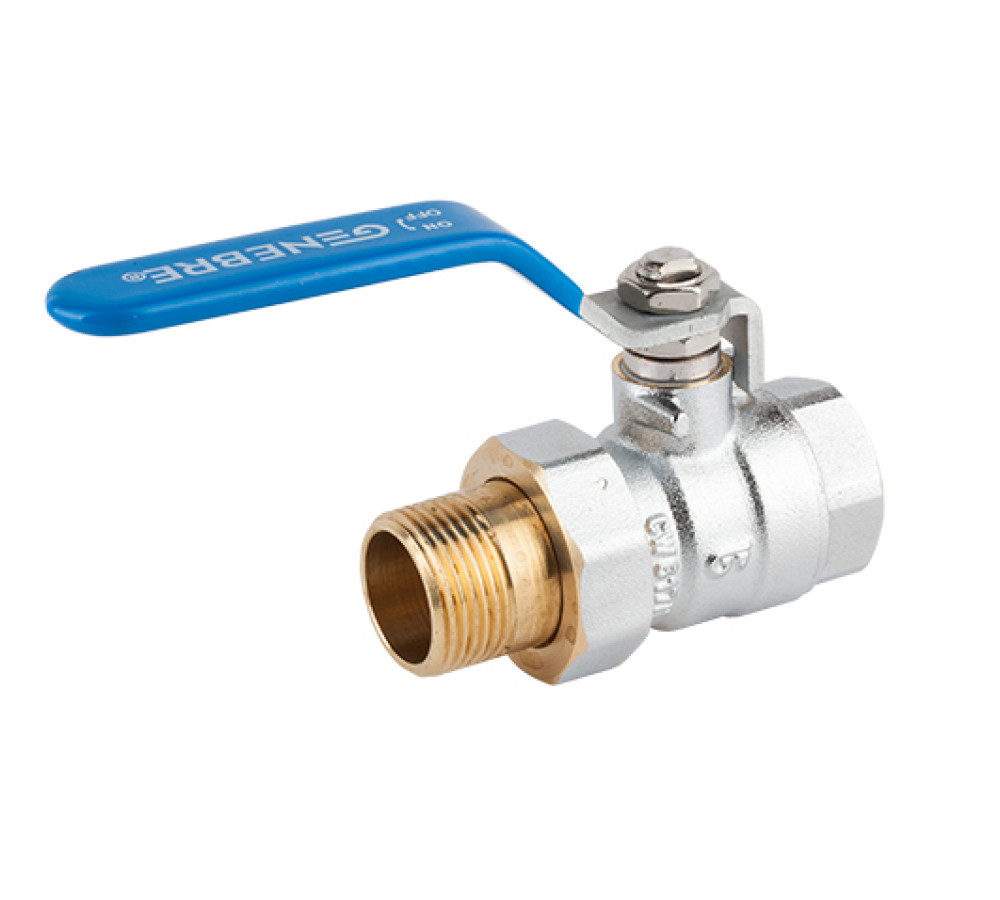 GENEBRE: BALL VALVE 2PIECES CONNECTOR: Ball valve with 2 pieces connector