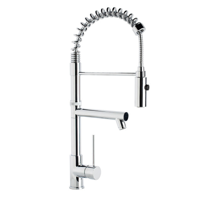 GENEBRE: SINGLE LEVER SINK MIXER WITH SPRING AND SPOUT