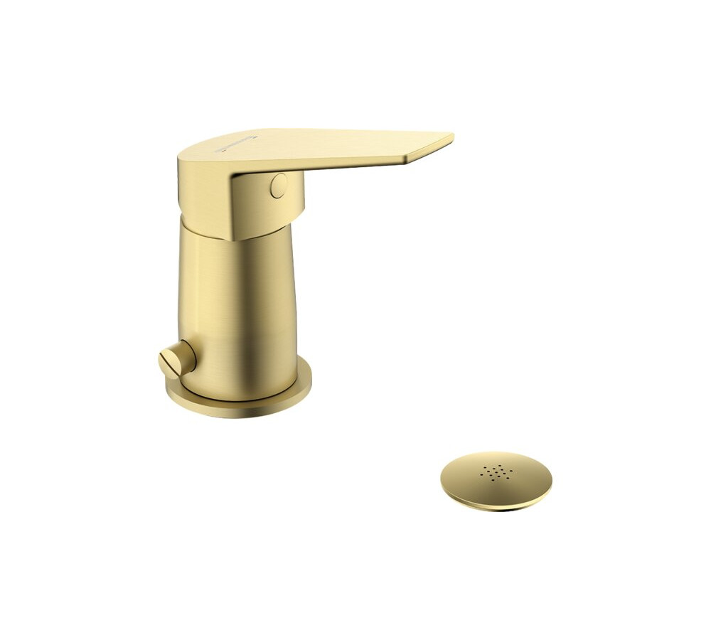 GENEBRE: Single lever bidet mixer with diverter Brushed Gold Kloe