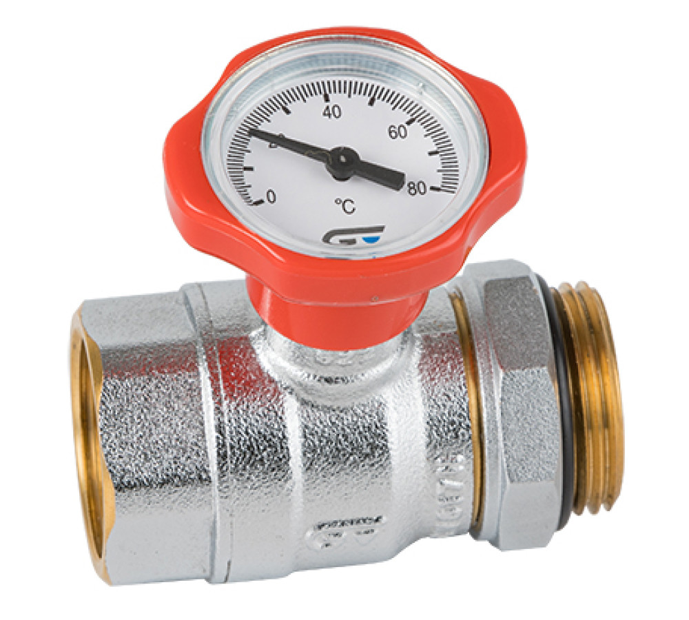 GENEBRE: THERMOMETER VALVE FOR HOT WATER MANIFOLD