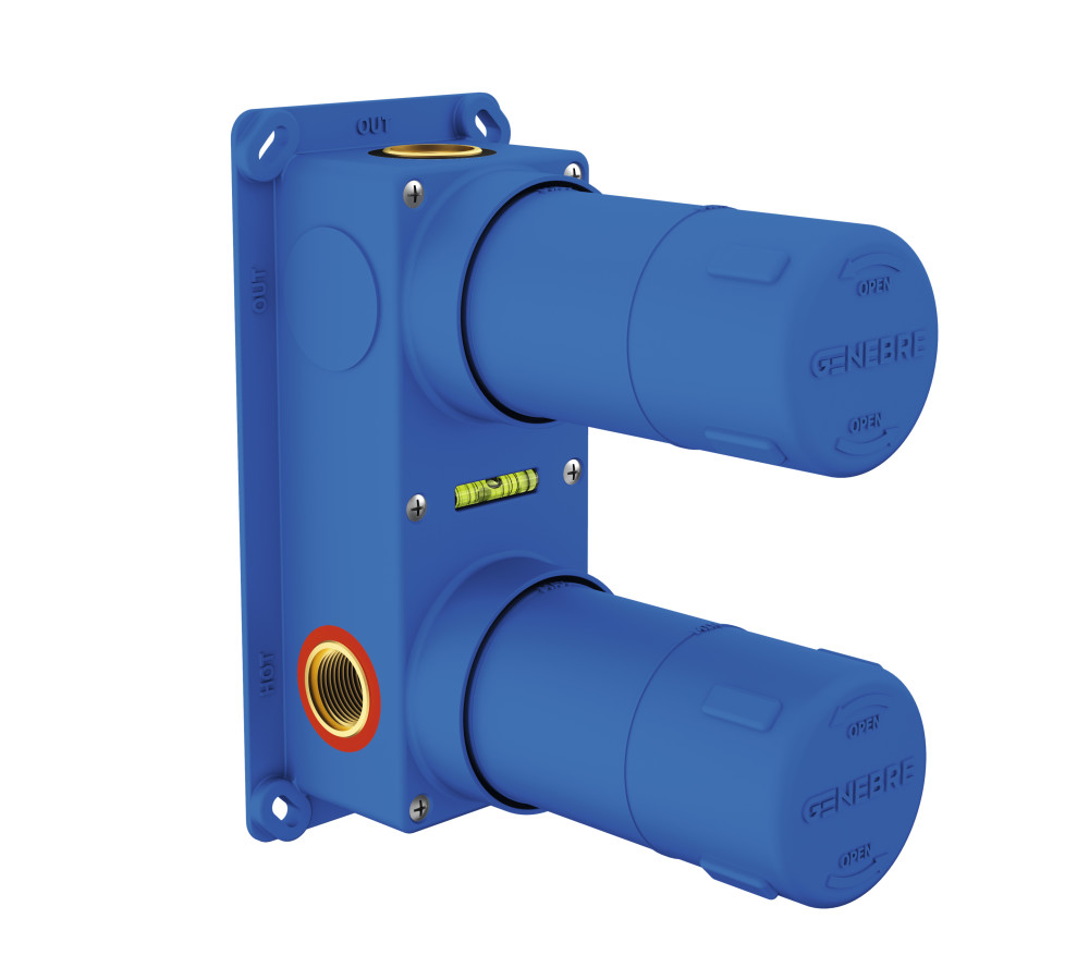 GENEBRE: BUILT-IN SINGLE LEVER MIXER WITH 3-WAY CERAMIC DIVERTER